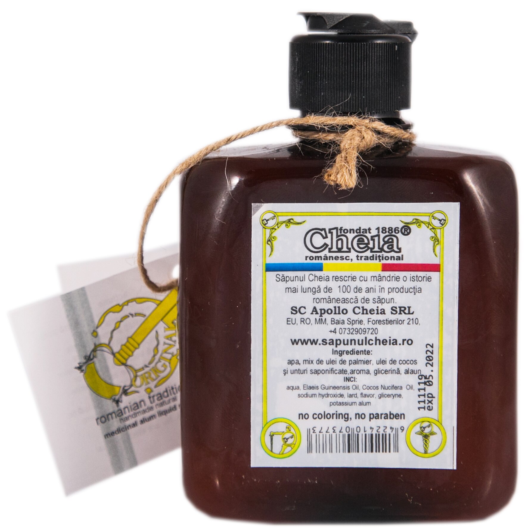 Sapun medicinal Lichid cu Alaun (gel de dus natural), Alaungel, 300 ml ...