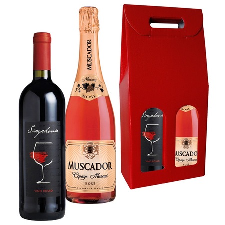 Pachet Vin Simphonia si Vin Spumant Muscador Rose, 2 sticle, 0.75l ...
