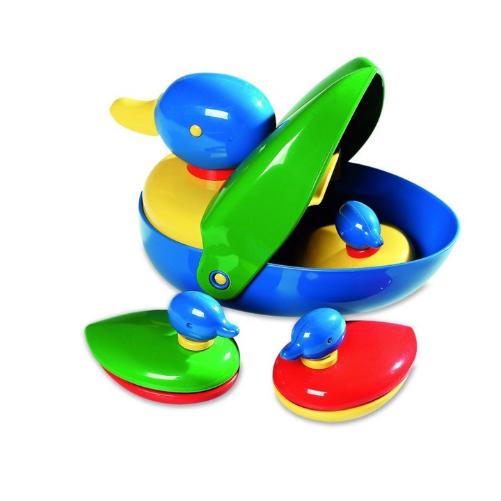 Jucarie pentru baie Ambi Toys Familia de ratuste, 12 luni+ - eMAG.ro