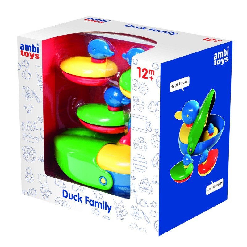Jucarie pentru baie Ambi Toys Familia de ratuste, 12 luni+ - eMAG.ro
