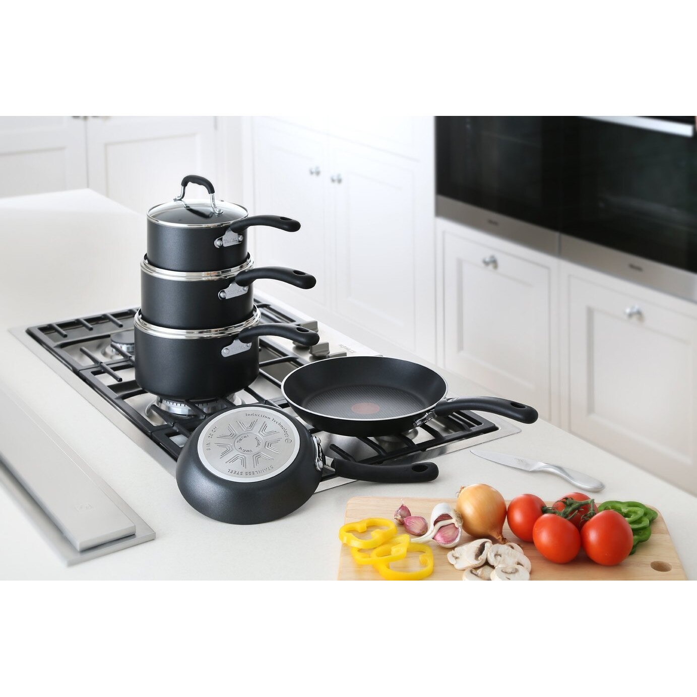 Set de oale si tigai antiaderenta Tefal®, 5 bucati, calitate Premium ...
