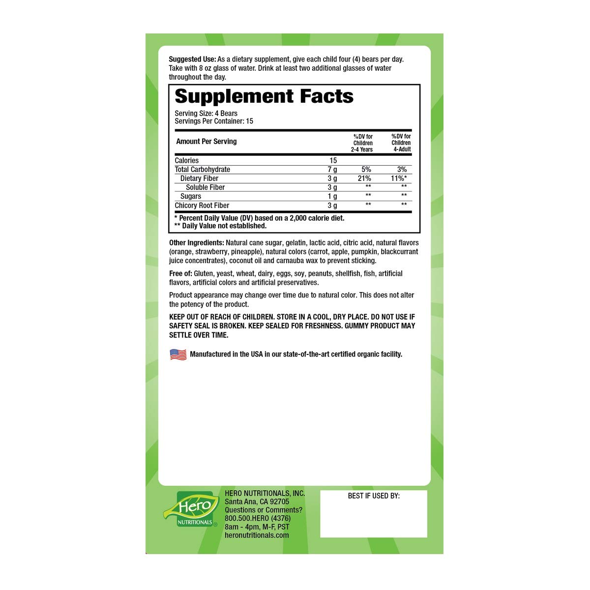 Fibre pentru copii Yummi Bears®️, 60 jeleuri - eMAG.ro