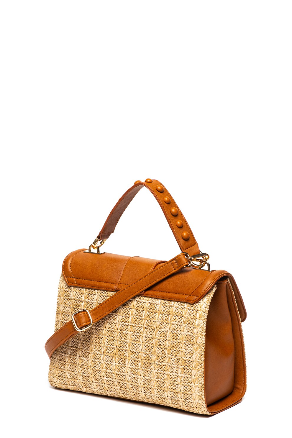 Basile, Geanta cu bareta pentru umar si aspect tesut Narciso, Maro ...