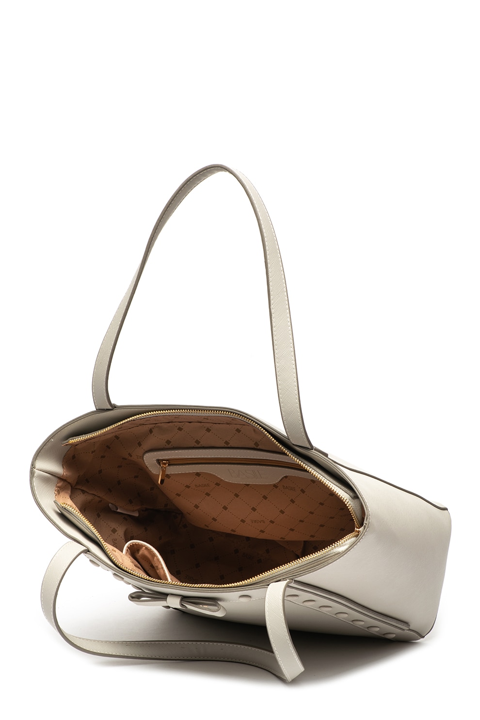 Basile, Чанта Crystal от еко кожа, Светлосив - eMAG.bg