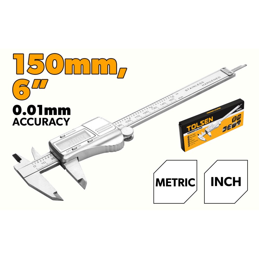 Subler digital 0-150 mm, Industrial, Tolsen - eMAG.ro