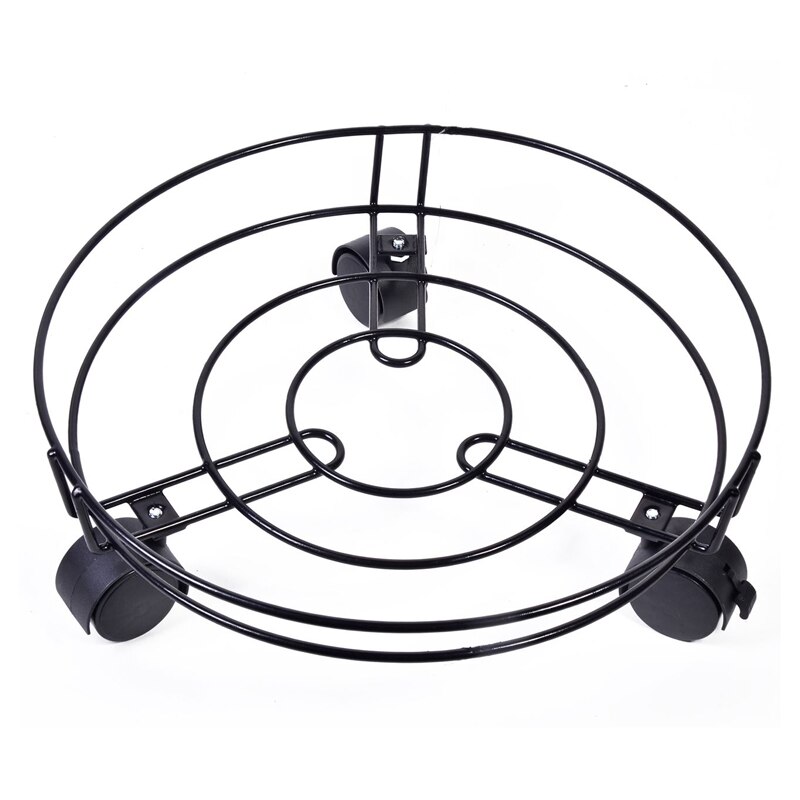 Suport cu roti pentru ghivece, 35 cm, Negru - eMAG.ro