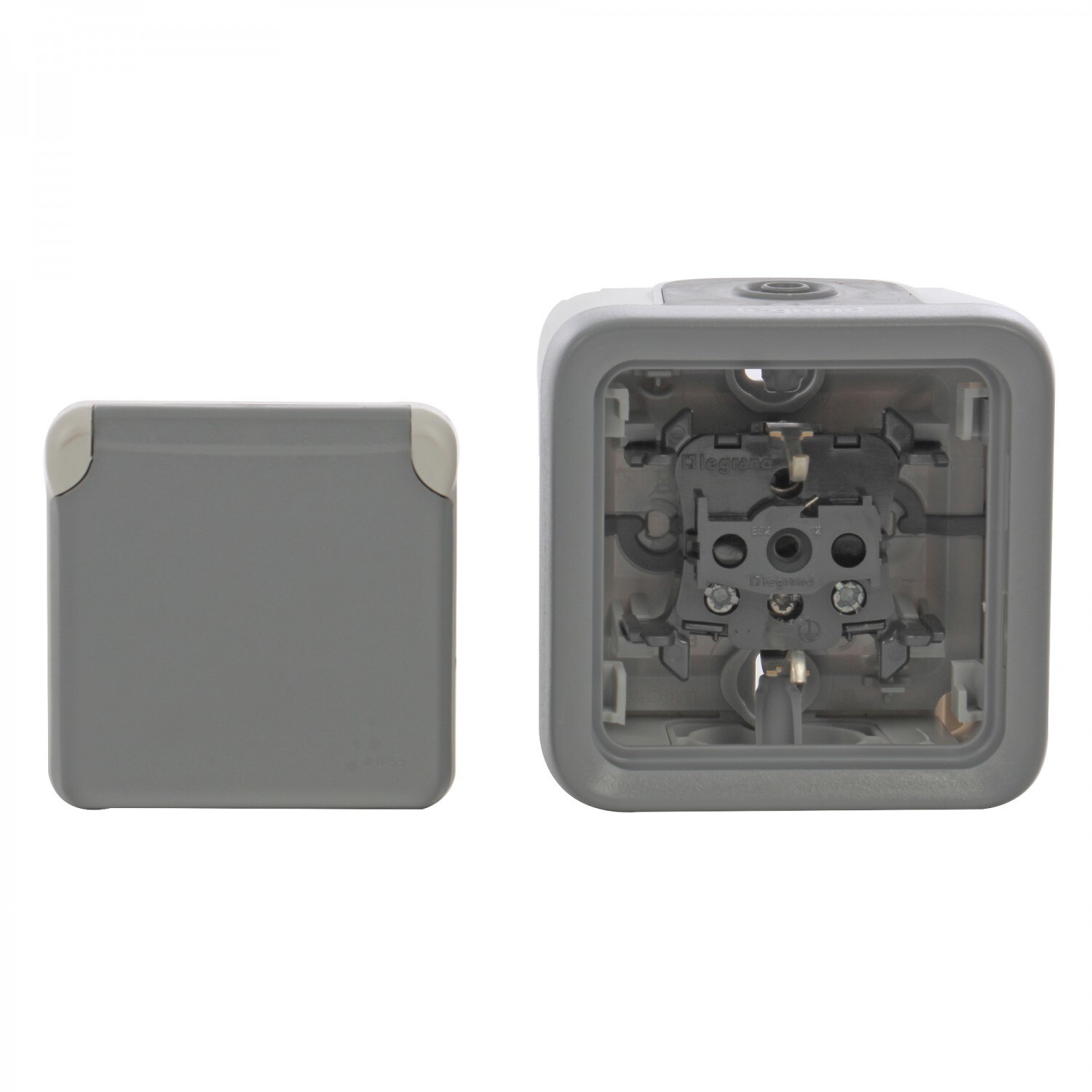 Priza simpla, Legrand, aparenta, cu rama, cu capac, contact de ...