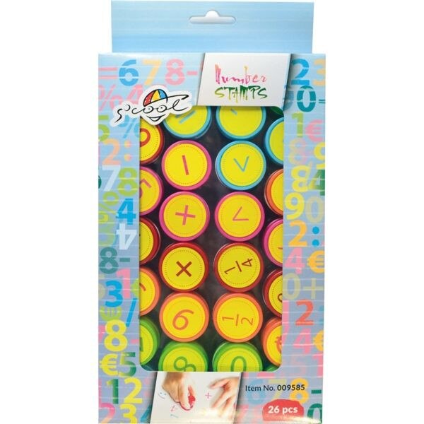 Set stampile cu numere si simboluri matematice - 26 bucati - eMAG.ro