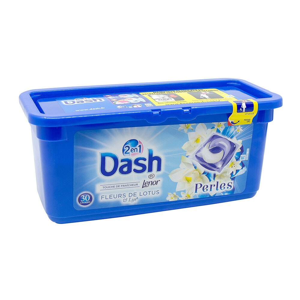 Detergent rufe capsule Dash 2 in 1, Flori de lotus, 30 spalari - eMAG.ro
