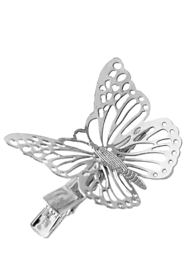 Clama de par, model cu fluture, Argintiu - eMAG.ro