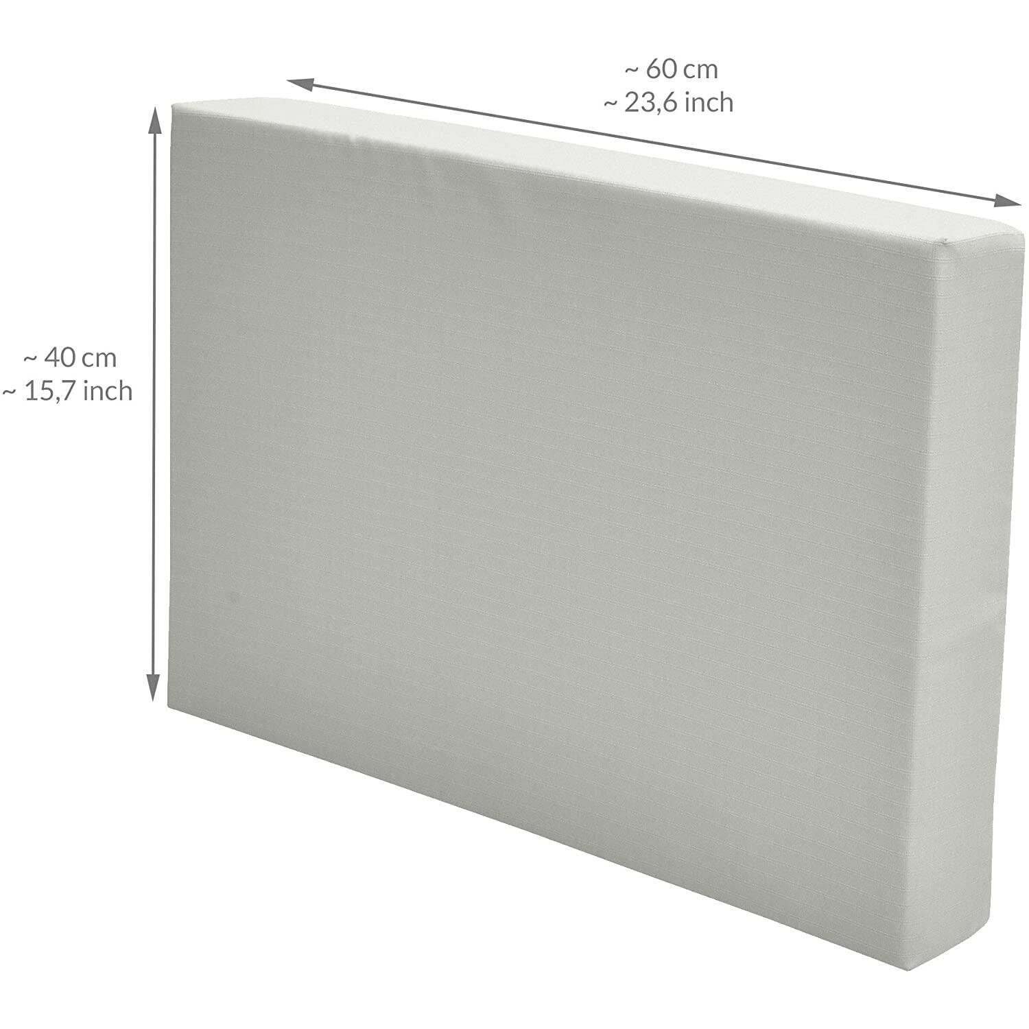 Палетна възглавница половин гръб Beautissu 60х40х8см, Светло сив - eMAG.bg