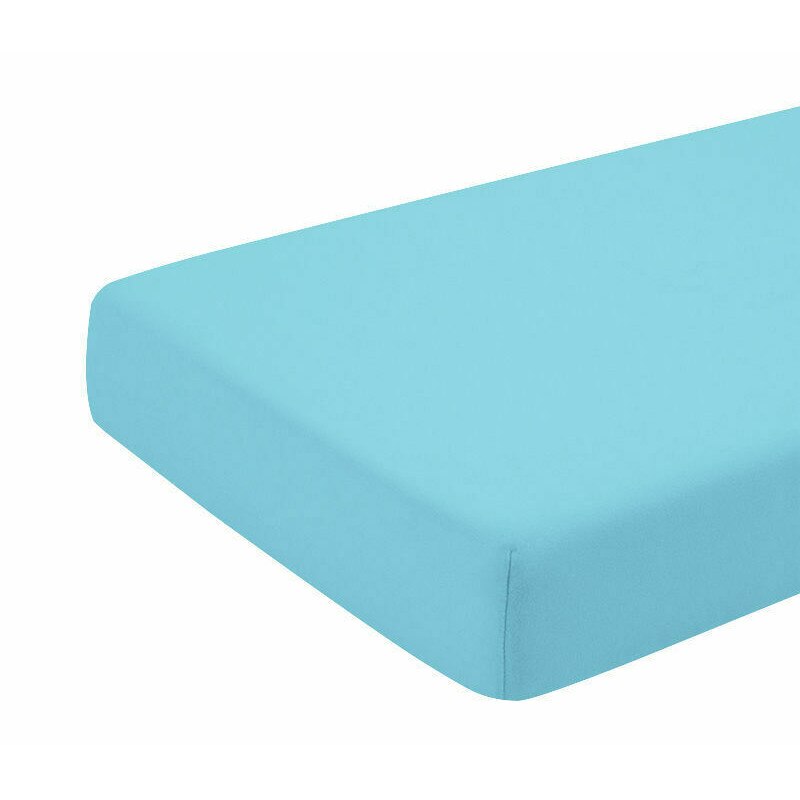 Cearceaf turcoaz, KidsDecor, cu elastic, patut copii 80x160 cm - eMAG.ro
