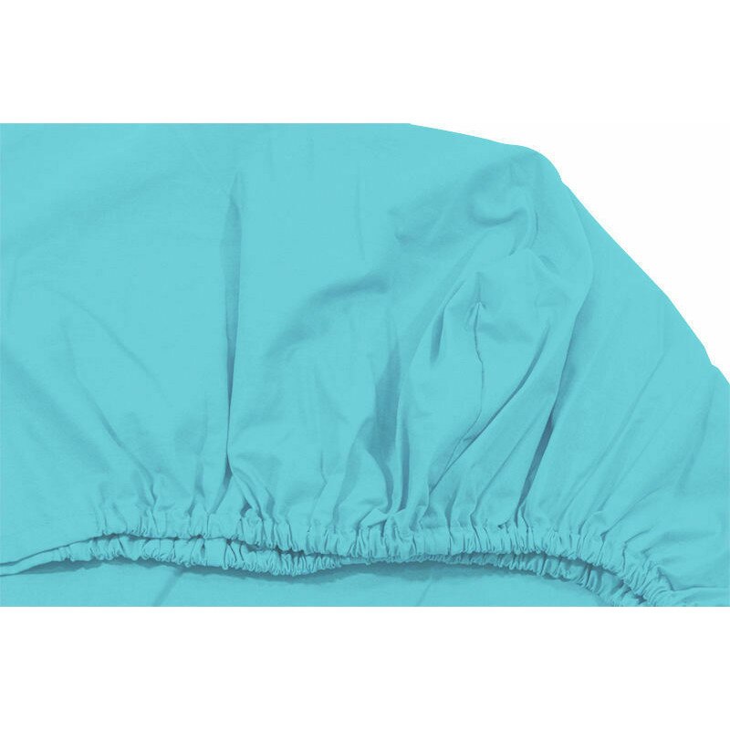 Cearceaf turcoaz, KidsDecor, cu elastic, patut copii 80x160 cm - eMAG.ro