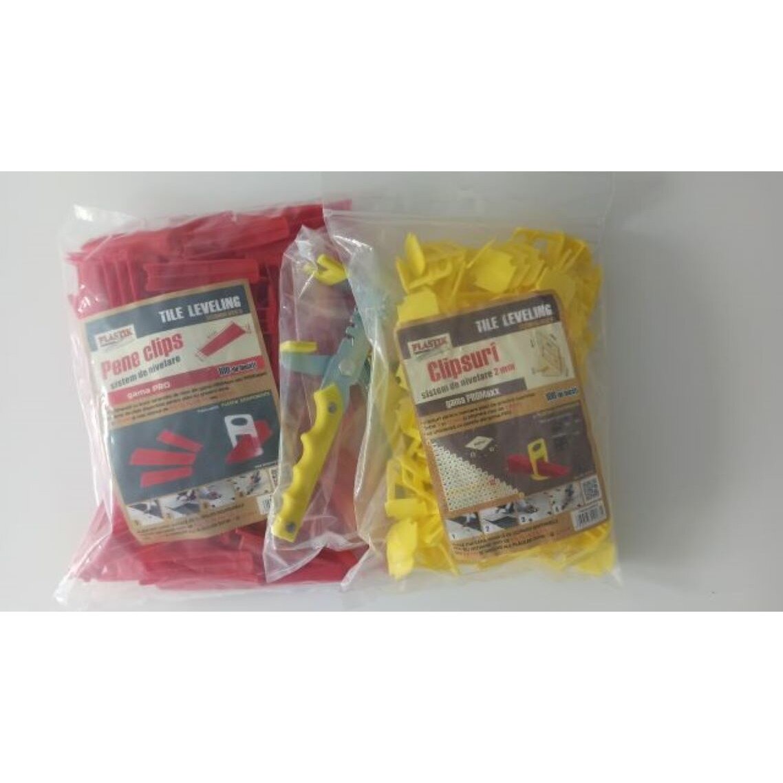 Pachet Basic sistem nivelare gresie PROMaxx 600 clips 2 mm, 200 pene, 1 cleste metalic - eMAG.ro