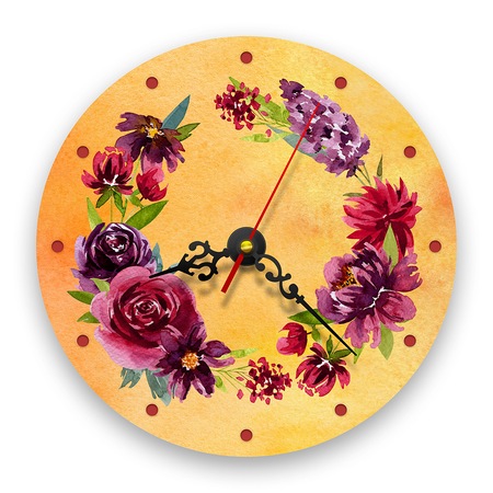 Ceas de Perete - Bujori Retro, Digital Brain, 21 cm - eMAG.ro