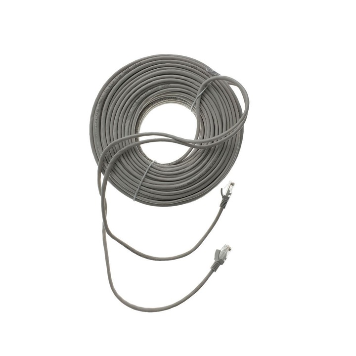 Cablu UTP cat.5, mufat 2xRJ45, lungime 50m, de legatura retea, ethernet ...