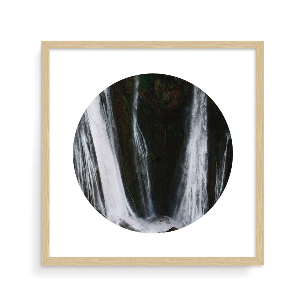 Tablou cu Rama de Lemn Natur Cascada intre stanci Peisaje Peisaje Arta ...