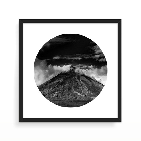 Tablou cu Rama de Lemn Neagra Nori de cenusa alb-negru Peisaje Peisaje ...