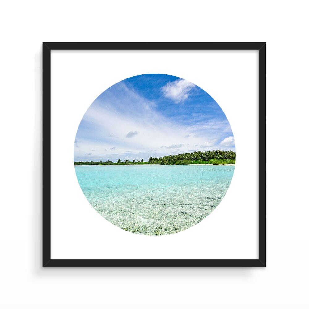 Tablou cu Rama de Lemn Neagra Insula tropicala Peisaje Peisaje Arta ...