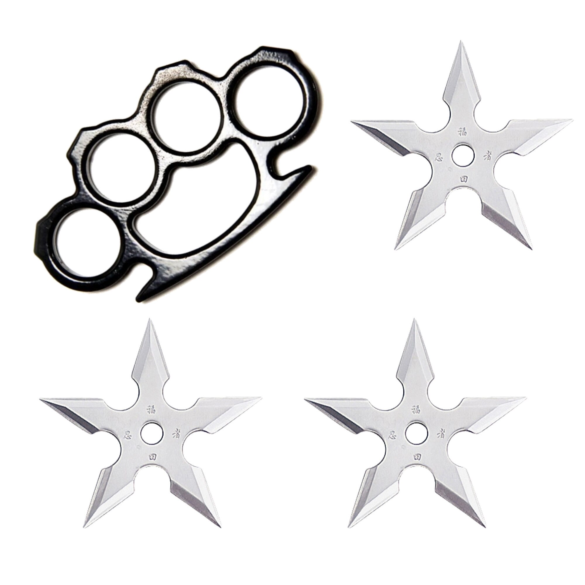 Kit autoaparare pumnal, rozeta, box, 3 buc stea ninja 5 colturi - eMAG.ro