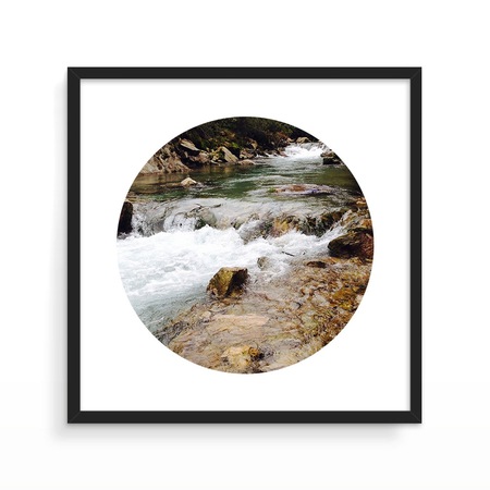 Tablou cu Rama de Lemn Neagra Peisaj cu apa in padure Peisaje Peisaje ...