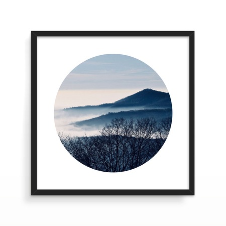 Tablou cu Rama de Lemn Neagra Peisaj intunecat de munte Peisaje Peisaje ...
