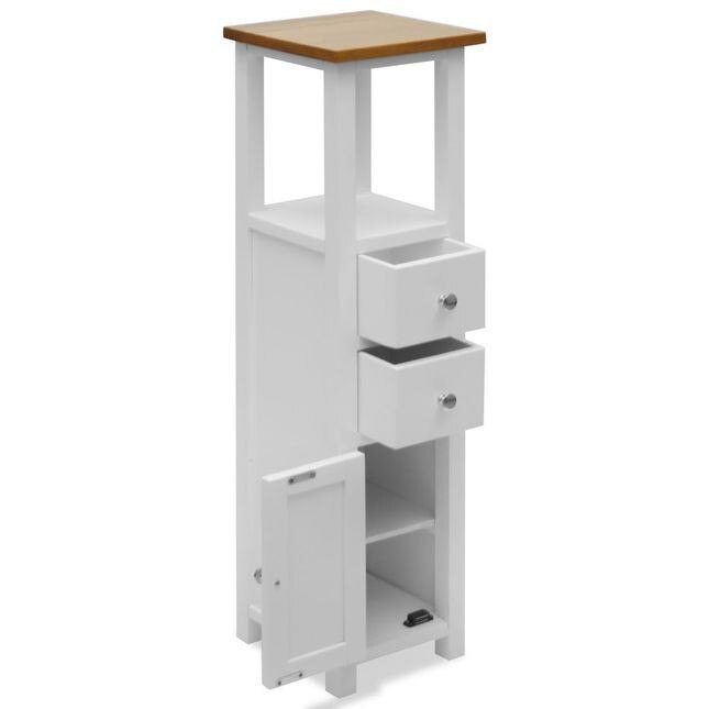 Comoda TOT, inalta cu sertare, stejar masiv, 26 x 26 x 94 cm - eMAG.ro