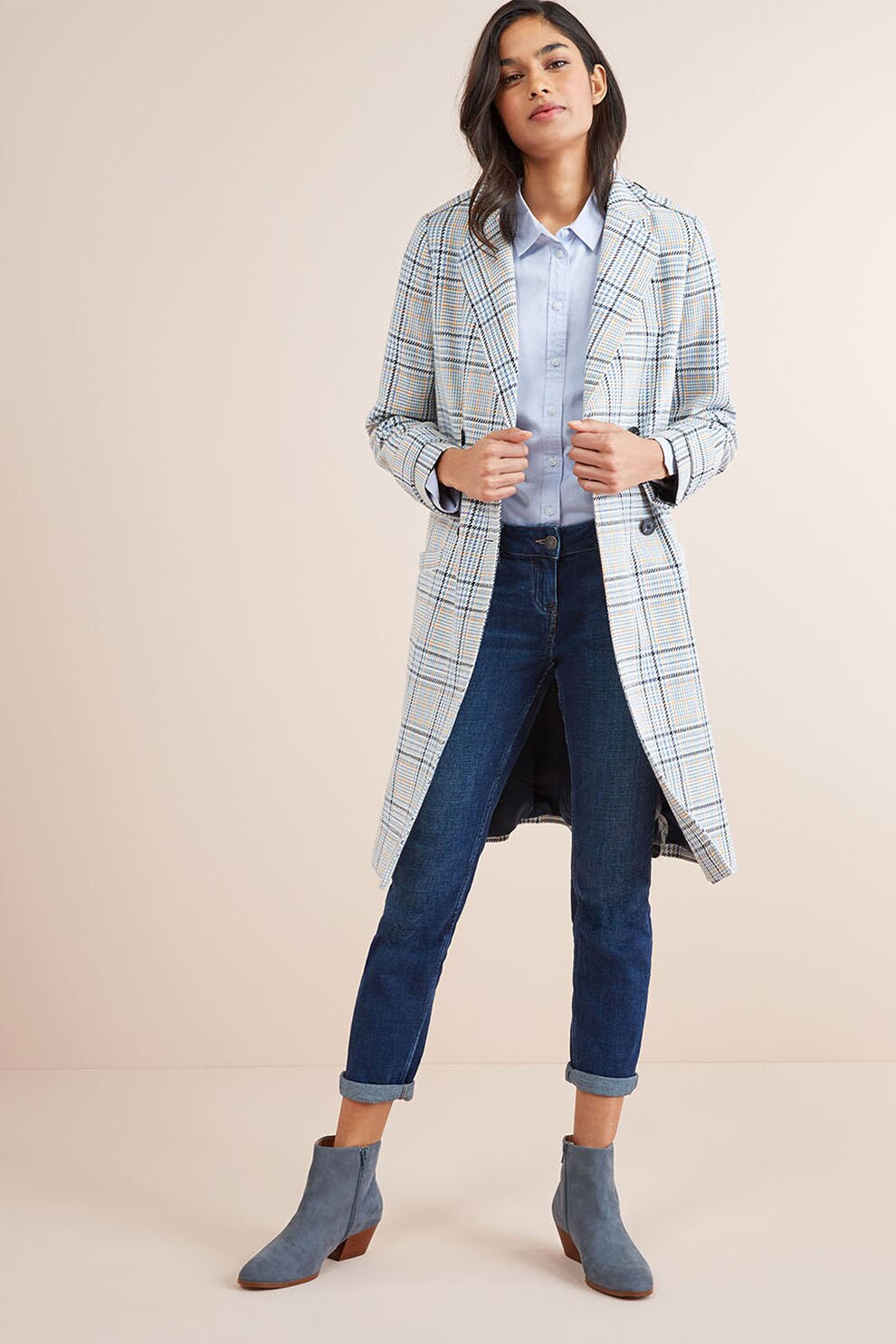 NEXT, Haina cu model in carouri, Bleu, 6 - eMAG.ro