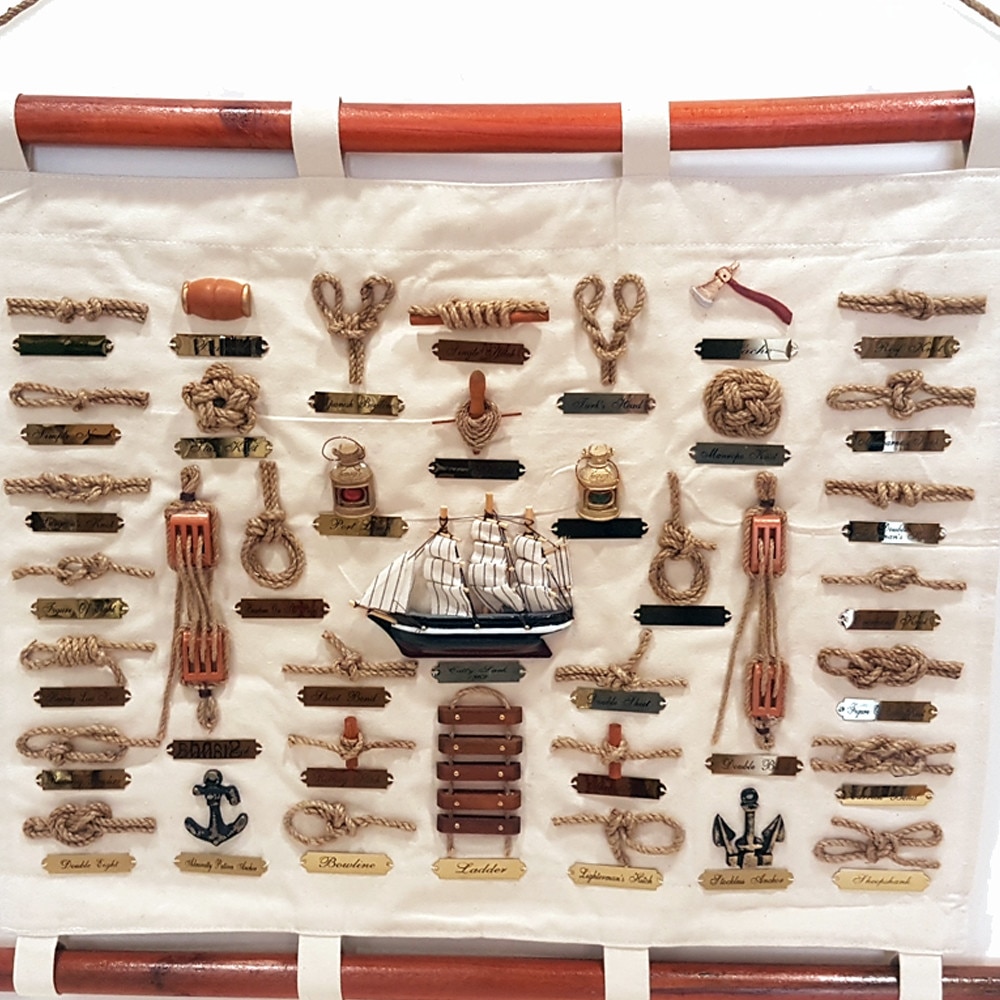 Panou decorativ 151486, Noduri maritime, 55/65 cm - eMAG.ro