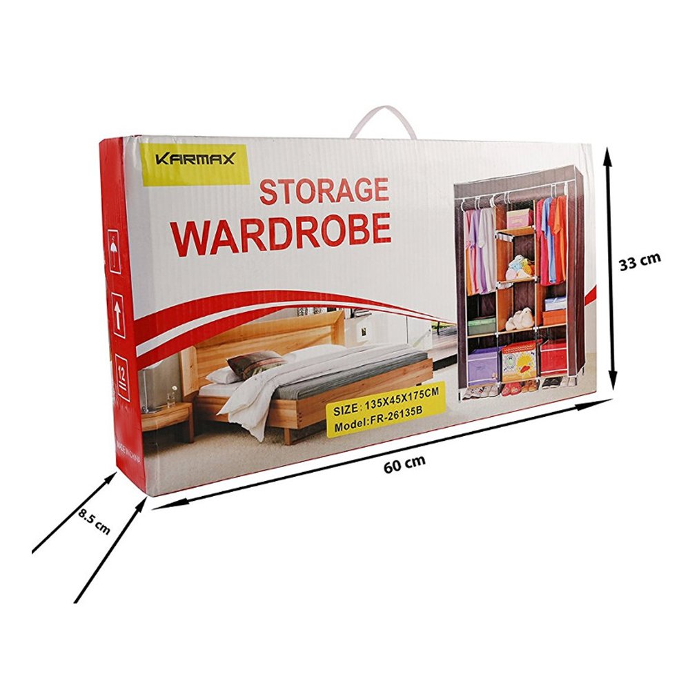 Dulap portabil cu 2 sine pentru haine cu husa, 135 x 45 x 175 cm ...