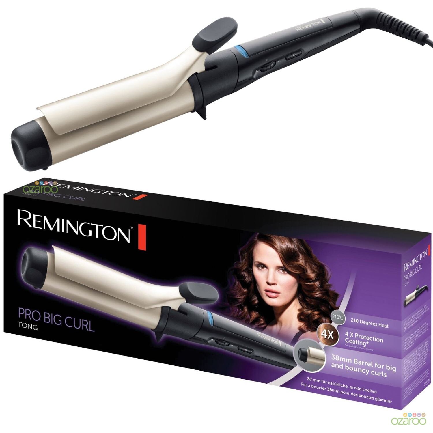 Ondulator profesionaL Remington ,cu ceramica + turmalin, culoare auriu ...