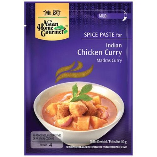 Pasta indiana pentru pui Madras curry 50 g - Asian Home Gourmet - eMAG.ro