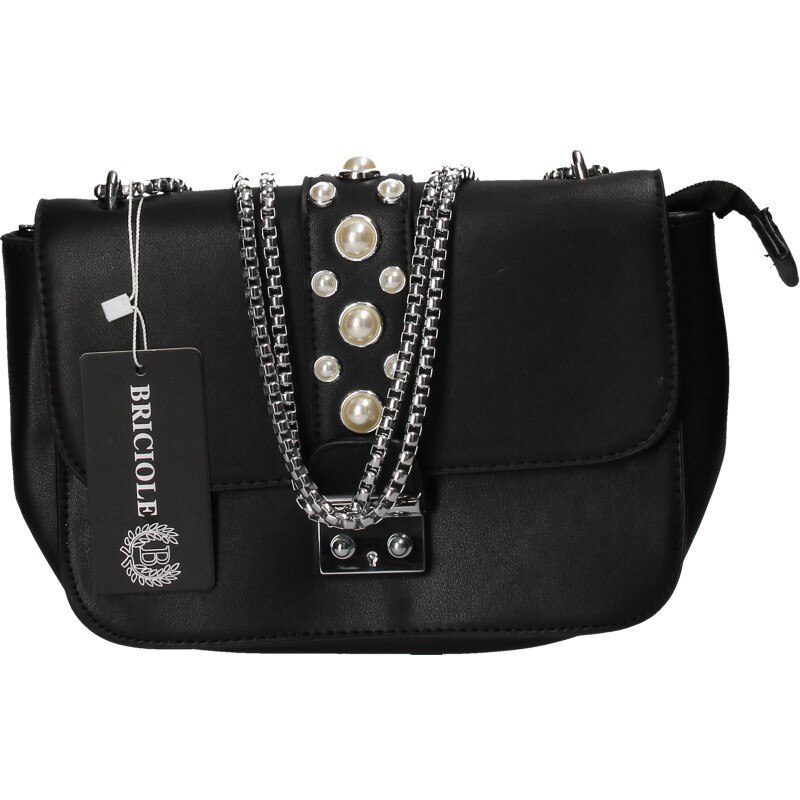 Poseta dama, neagra, accesorii perle - eMAG.ro