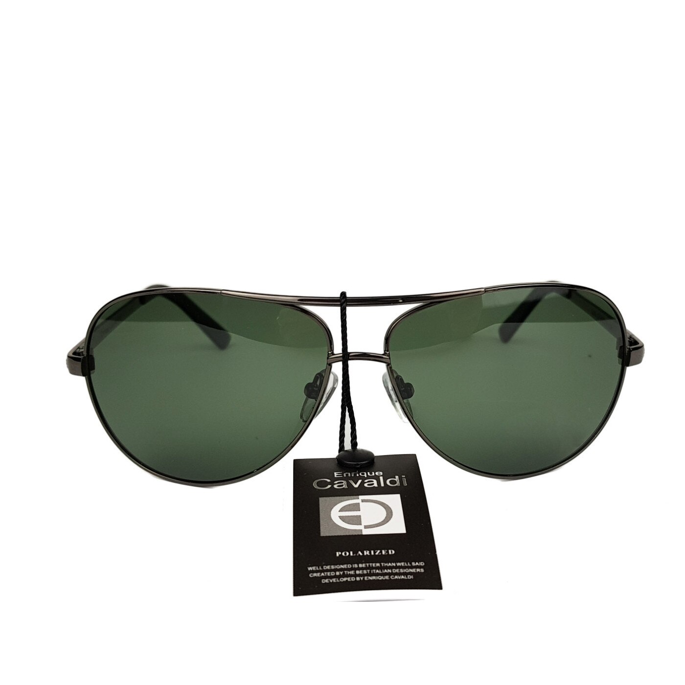 Мъжки слънчеви очила ENRIQUE CAVALDI C5805-C4, Polarized, Зелени плаки ...