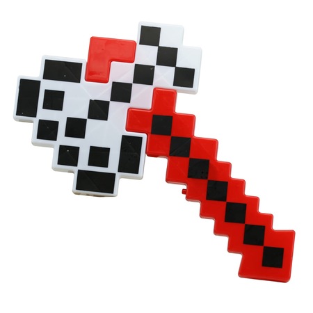 Topor Minecraft rosu, lumini si sunete, 34 cm - eMAG.ro