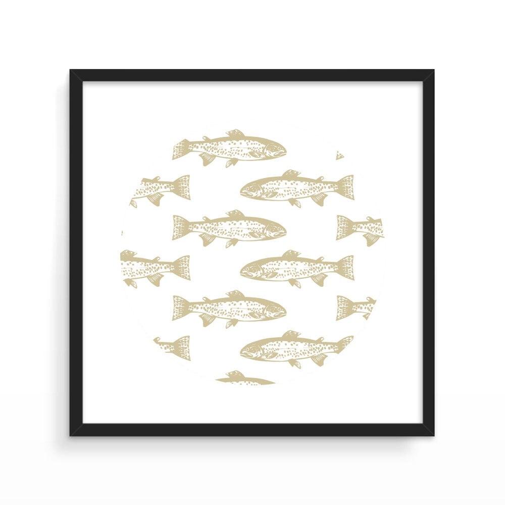 Tablou cu Rama de Lemn Neagra Vintage pesti Pattern Arta Inramata Art ...