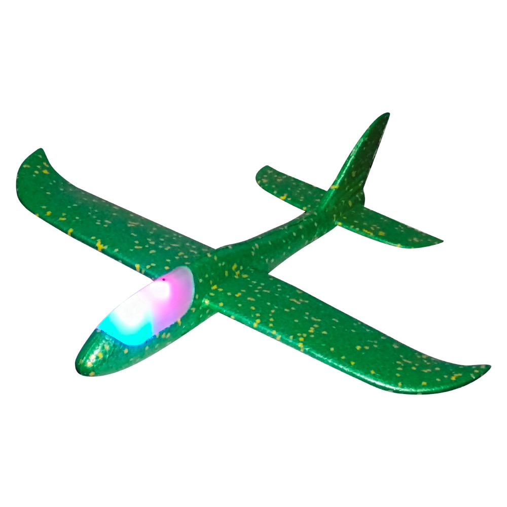 Planor, avion cu lumini, din material EPP polipropilen, verde - eMAG.ro