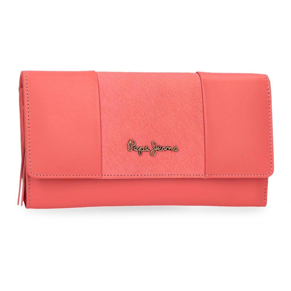 Portofel cu clapa 19 cm Pepe Jeans Double coral - eMAG.ro