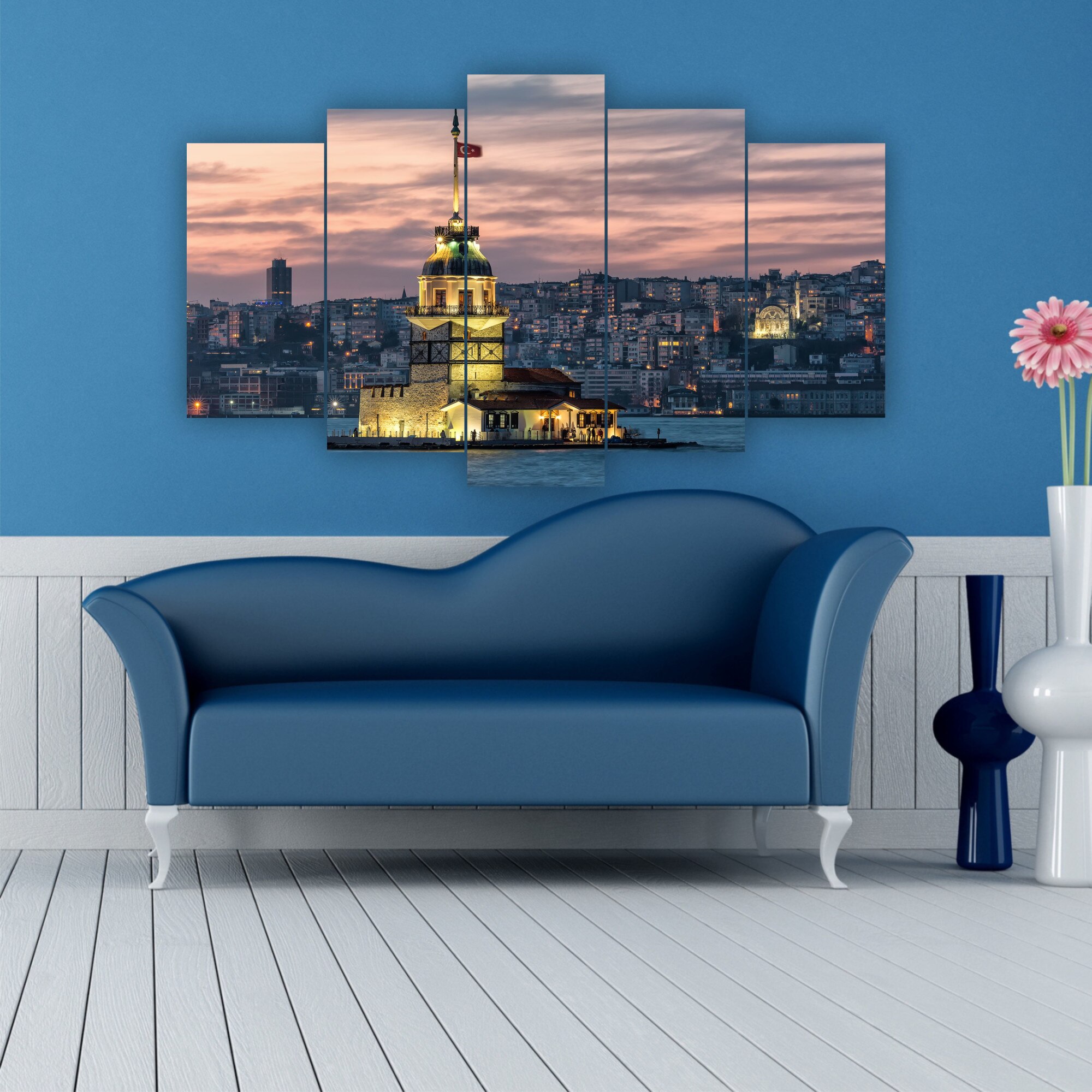 Tablou MDF 5 piese Istanbul, 100 x 60cm, model Istanbul - eMAG.ro