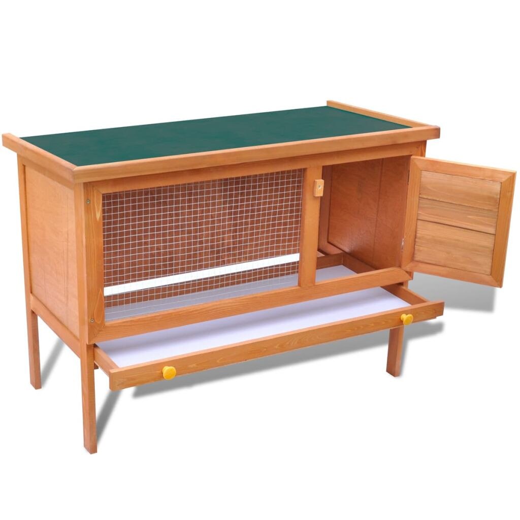 Cusca pentru iepuri, vidaXL, Lemn, Mar, 90 x 45 x 65.5 cm - eMAG.ro