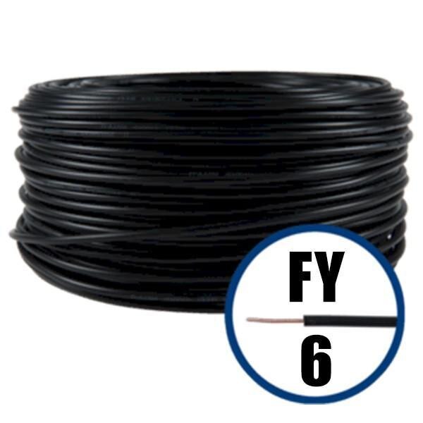 Conductor Fy 6mm brut Negru, 100m/colac - eMAG.ro