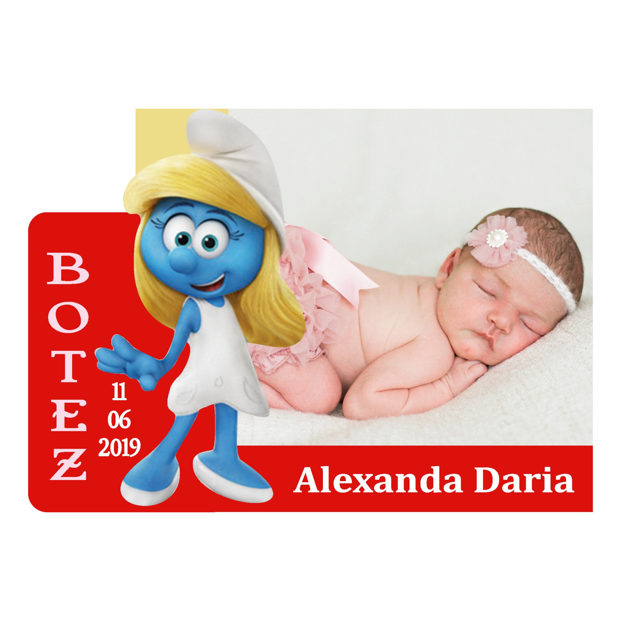 Marturie botez magnet Strumfita 6 - eMAG.ro