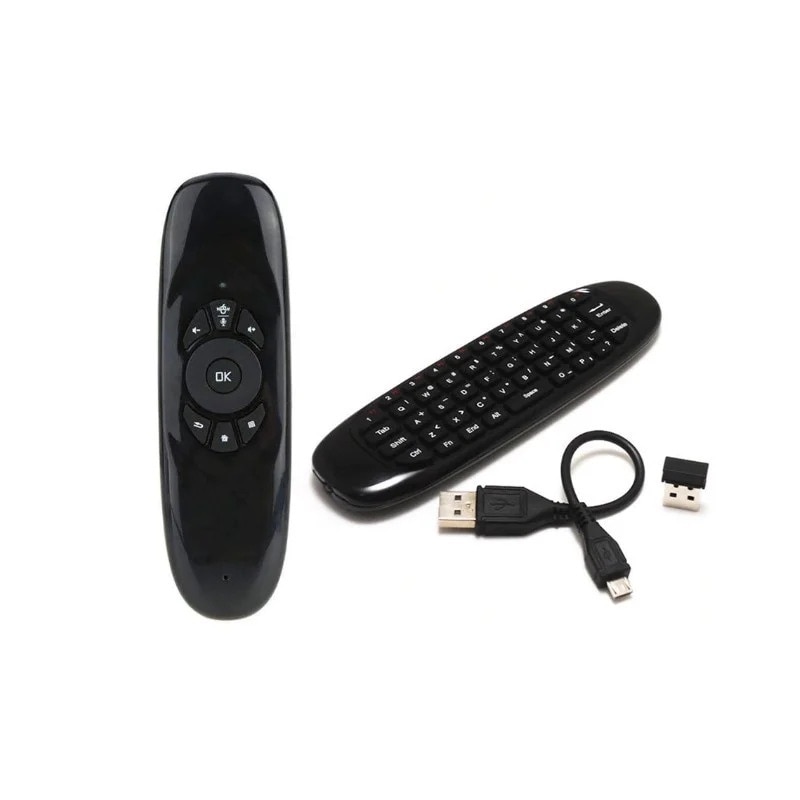 Tastatura Wireless Techstar® R15, QWERTY, Air Mouse, Telecomanda Mini ...