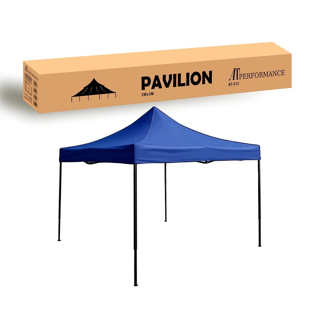 Cort tip Pavilion AT PERFORMANCE 3x3m Albastru, Prelata Impermeabila ...
