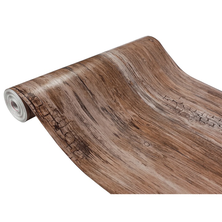 Tapet autoadeziv pentru usi lemn rustic, 90 x 50 cm, DecoMeister®, C054 ...