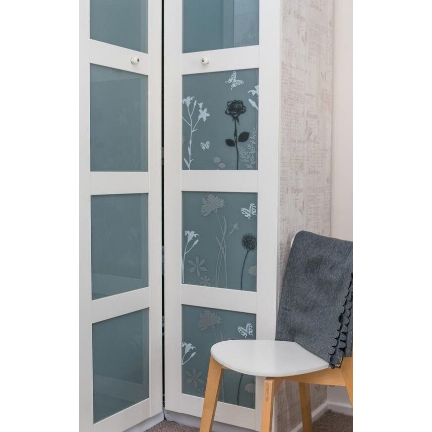 Autocoloant static pentru geam, D-c-Fix, G29, Model floral, Translucid ...