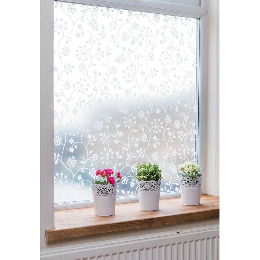 Autocoloant static pentru geam, D-c-Fix, G17, Model floral, Translucid ...