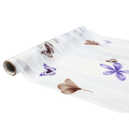 Autocoloant static pentru geam, D-c-Fix, G46, Model floral translucid ...