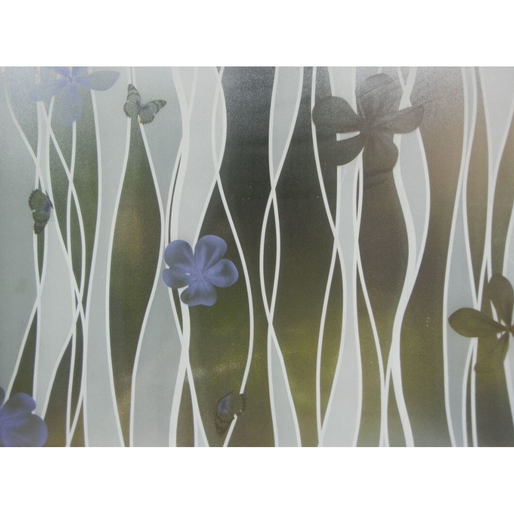 Autocoloant static pentru geam, D-c-Fix, G46, Model floral translucid ...