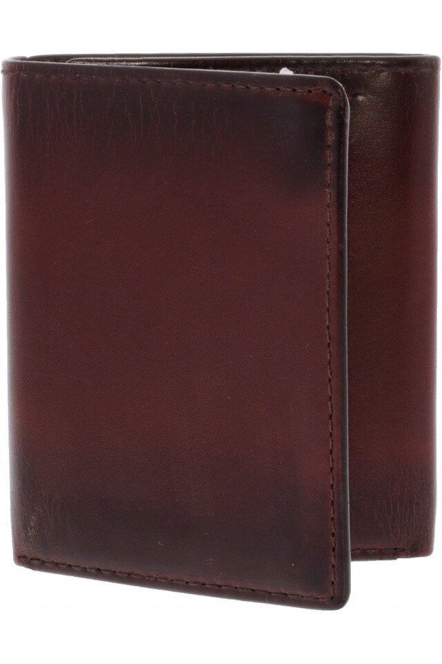 Portofel grena din piele naturala Fossil Paul Rfid Trifold, unisex ...